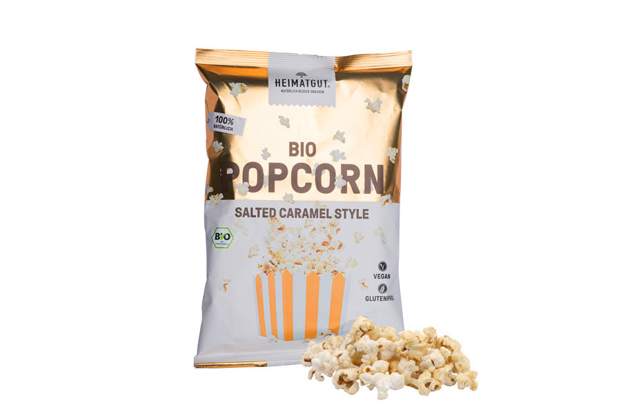 Heimatgut Bio Popcorn, Salted Caramel 90g – Gummi Bären Land